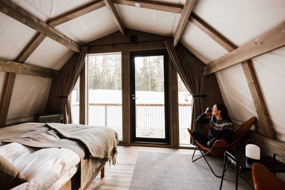 Lodge glamping tents